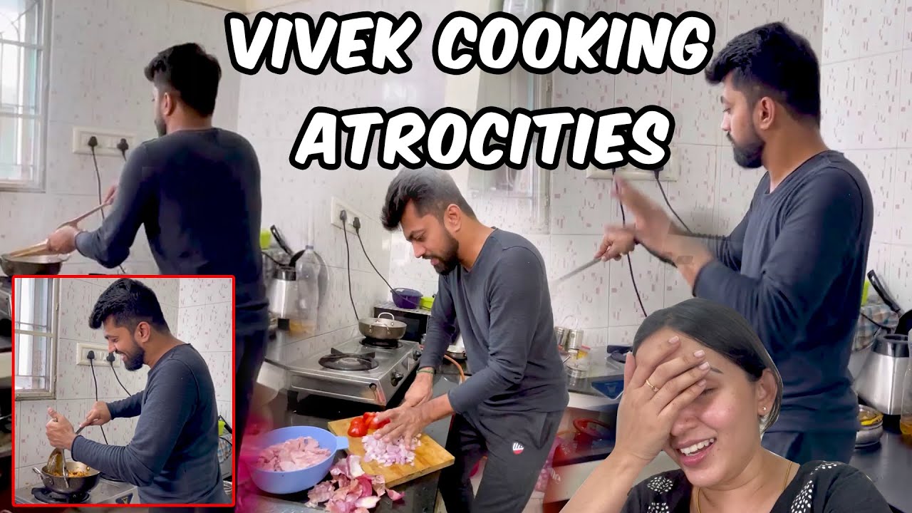 Vivek Cooking For The First Time😂 Cook with comali Vivek😜 Chicken Gravy ...