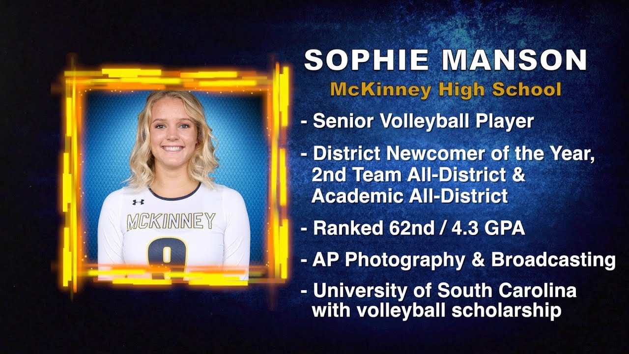 Scholar Athlete of the Week - Sophie Manson - YouTube