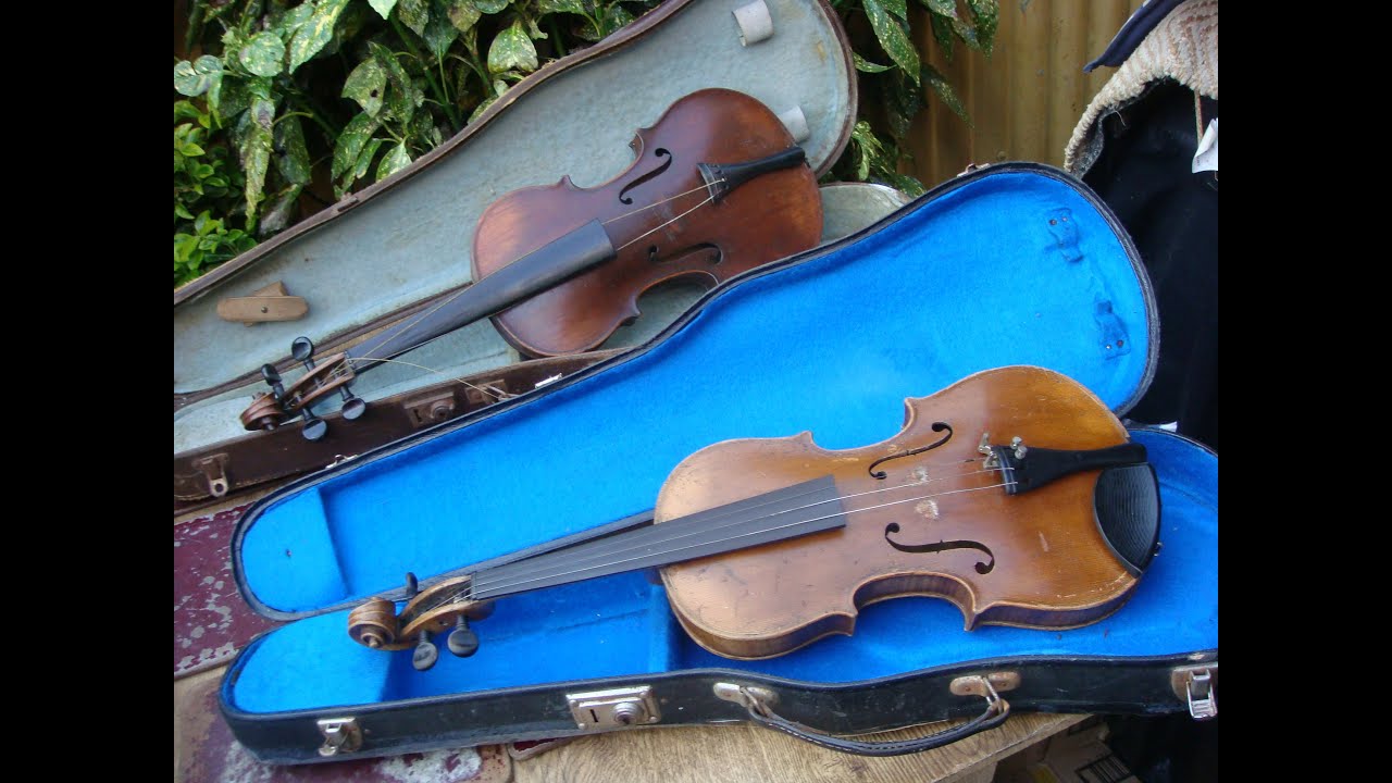 Vintage Old Violin With Cases BUT Without Bows for Restoration Spare To ...