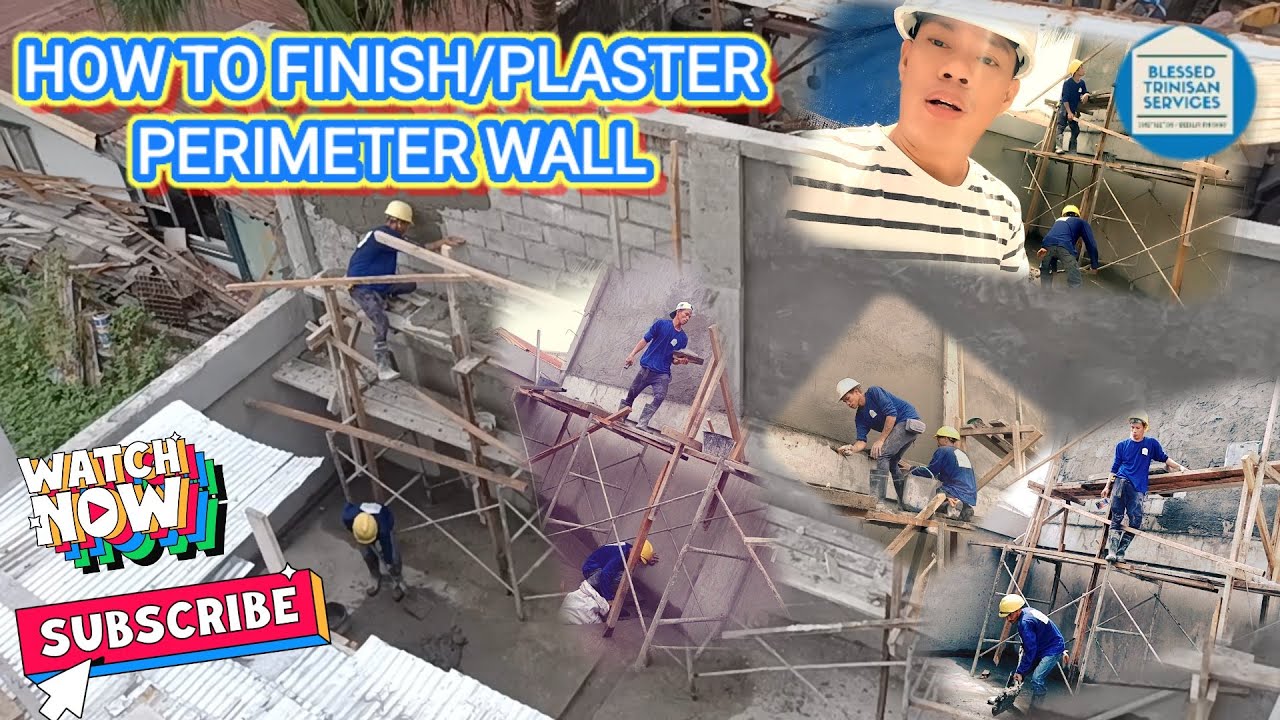 HOW TO FINISH/PLASTER PERIMETER EXTERNAL WALL - YouTube