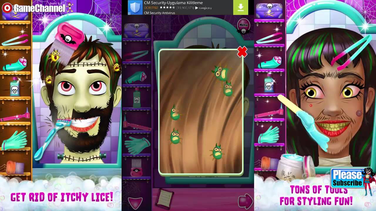 Hairy Face Salon Monster Shave Videos games for Kids - Girls - Baby ...