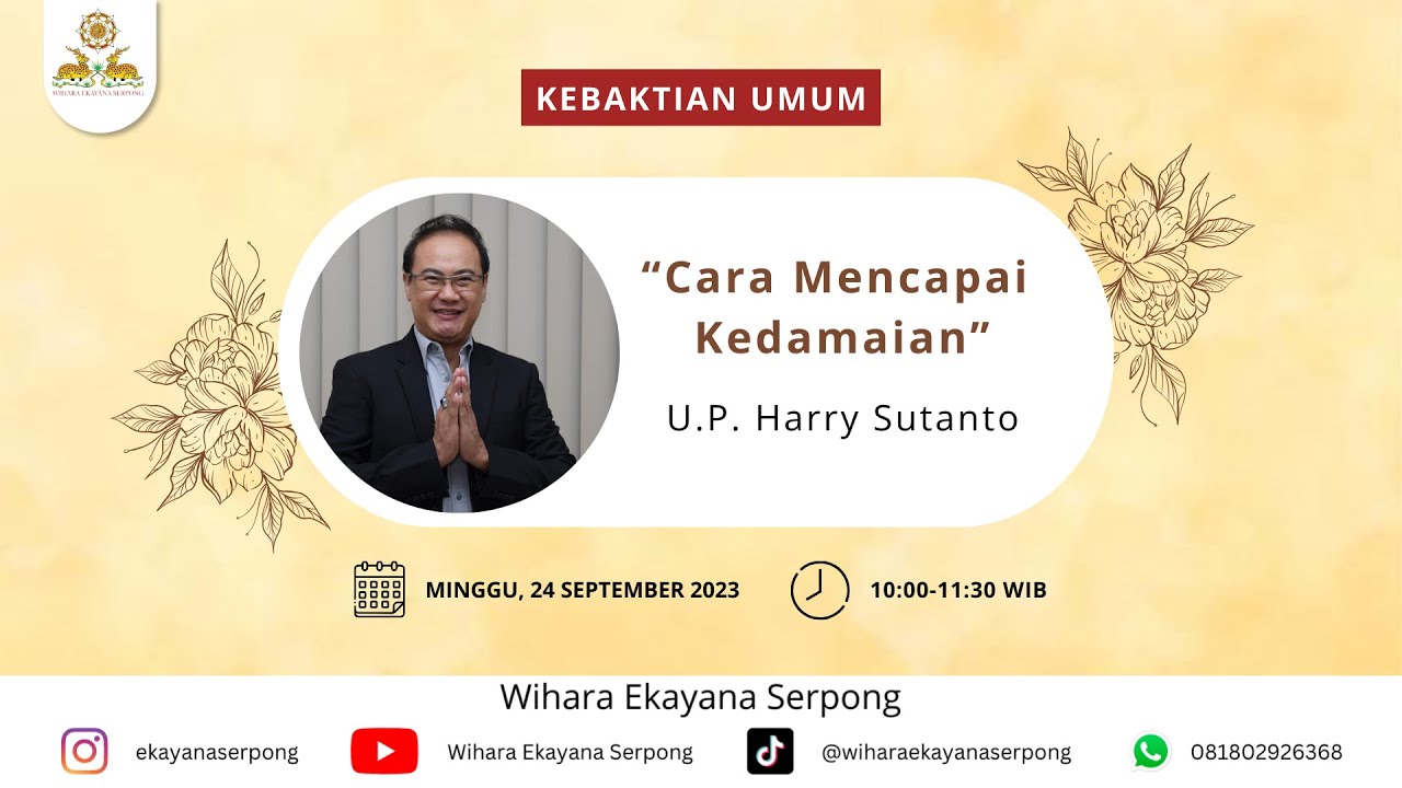 Cara Mencapai Kedamaian | UP. Harry Sutanto - YouTube