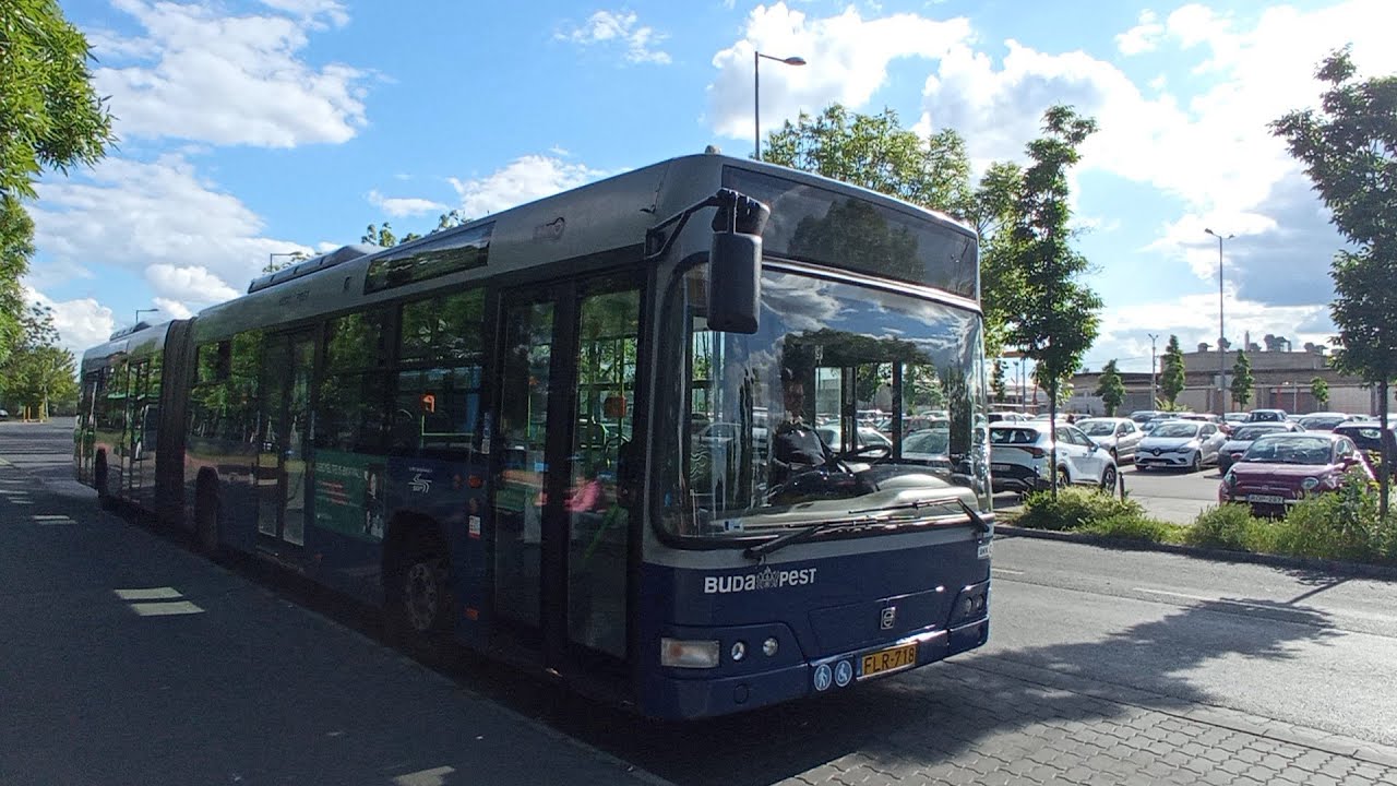 Utazás az egyik utolsó sötétkék busszal Budapesten [FLR-718] Volvo ...