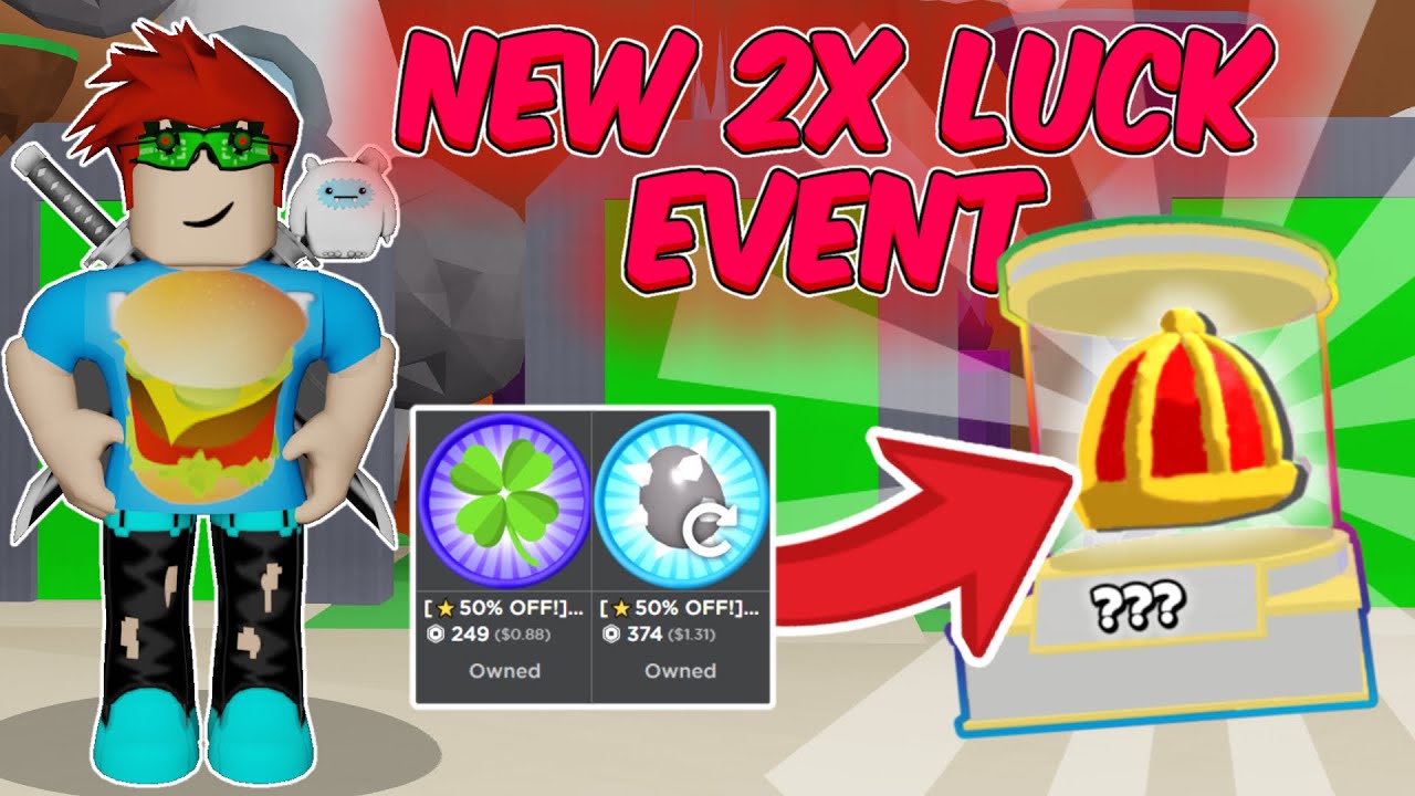🔴*NEW* 😱MEGA EVENT (2x Luck, 2x Hatch speed)😱 in Bubble Gum Simulator ...