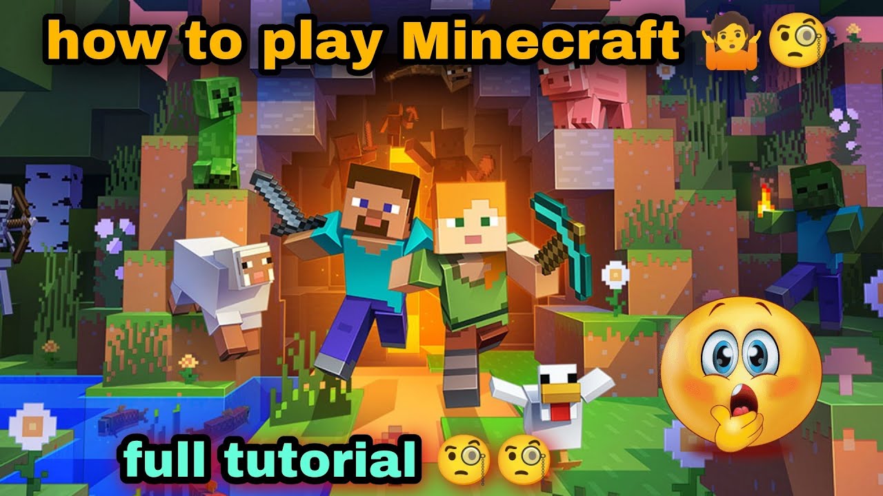 how to play Minecraft first time full tutorial🤩 #minecraft #youtuber # ...