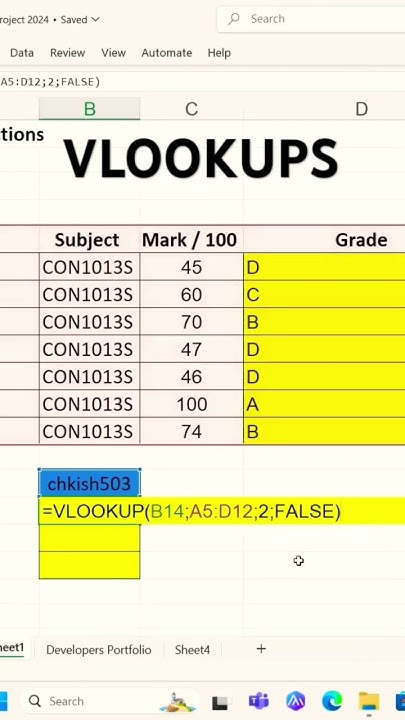 how to use vlookups Excel - YouTube