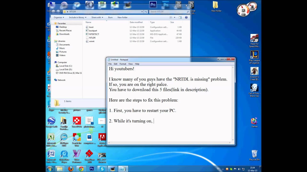 How to fix the NTLDR is missing problem - YouTube
