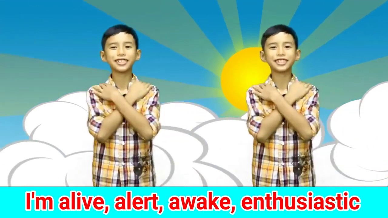 Alive Alert Awake Enthusiastic | Children Song | Song for Kids ...