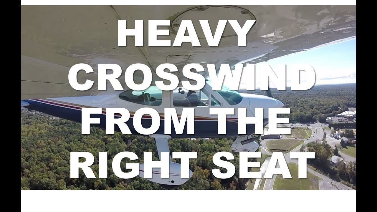 Heavy Crosswind from the Right Seat! - YouTube
