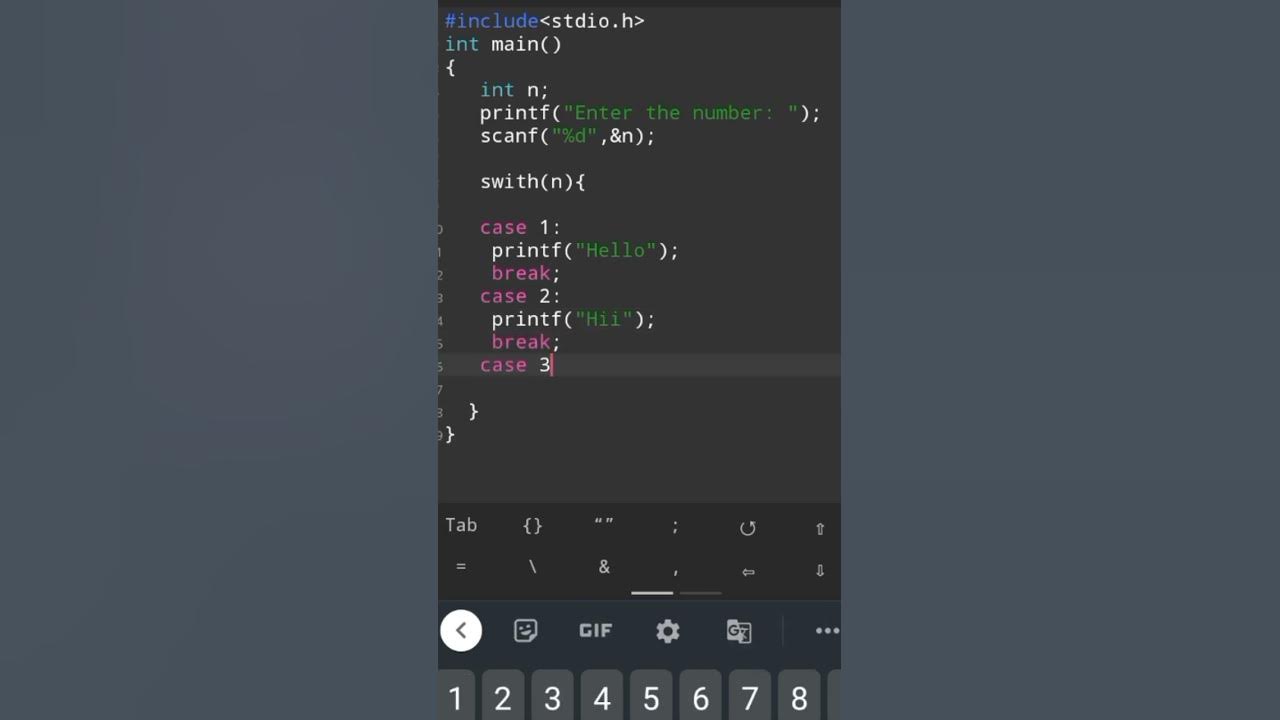 Switch statement in c language #shorts #shortvideo - YouTube