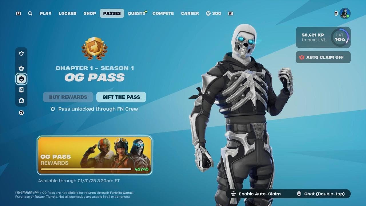 Fortnite Chapter 1 Season 1 OG Battle Pass Showcase - YouTube