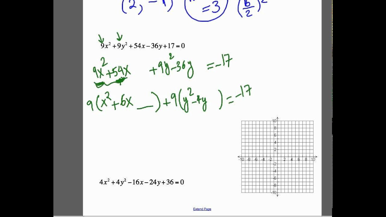 Find Center And Radius Of Circle And Graph The Circle YouTube