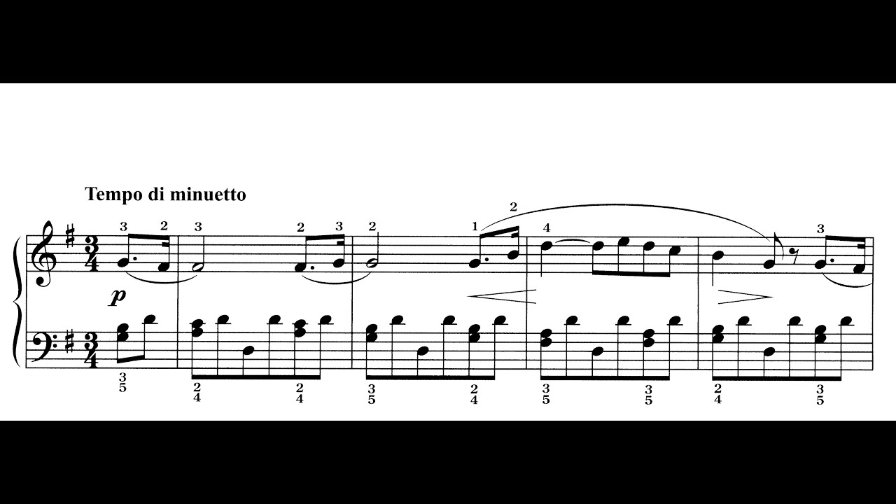 Sonata Op. 49 No. 2 Tempo Di Minuetto (Beethoven) Partition, Score ...