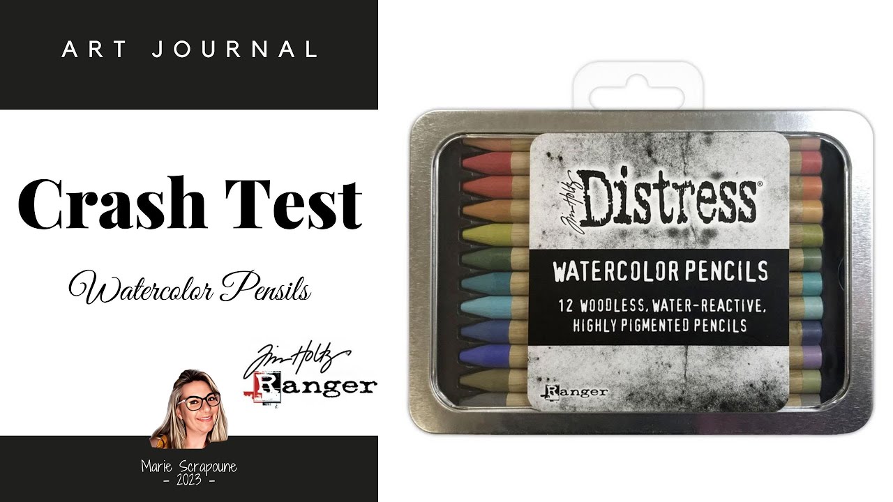 CRASH TEST - Crayon Watercolor Pensils Distress de Tim Holtz / Ranger ...