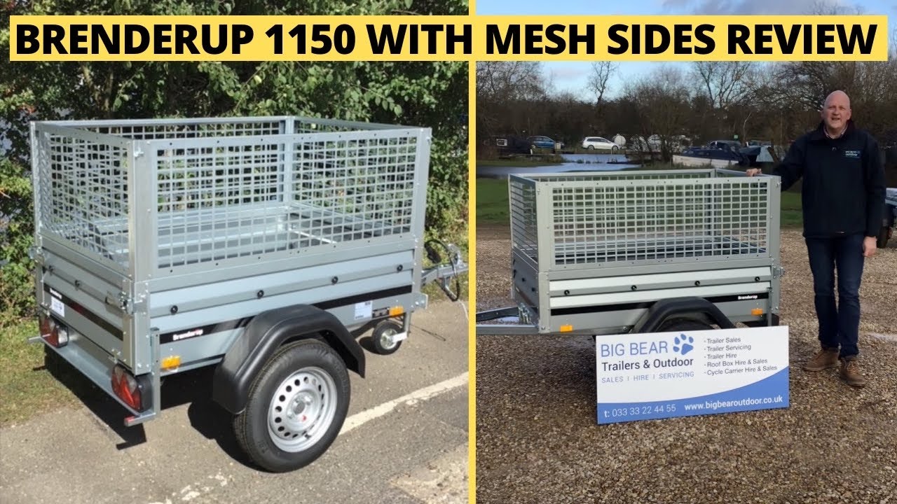 Brenderup 1150 Trailer with Mesh Sides **FULL REVIEW** - YouTube