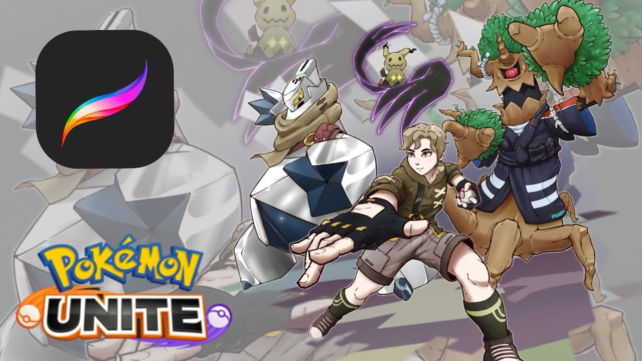 How to draw Pokémon in Pokémon Unite [Duraludon, mimikyu, Trevenant ...