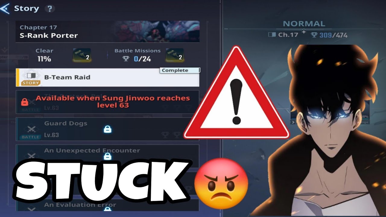 Solo Leveling Arise : Stuck On Ch 17 Normal Due To Low LvL 😡 Leveling ...