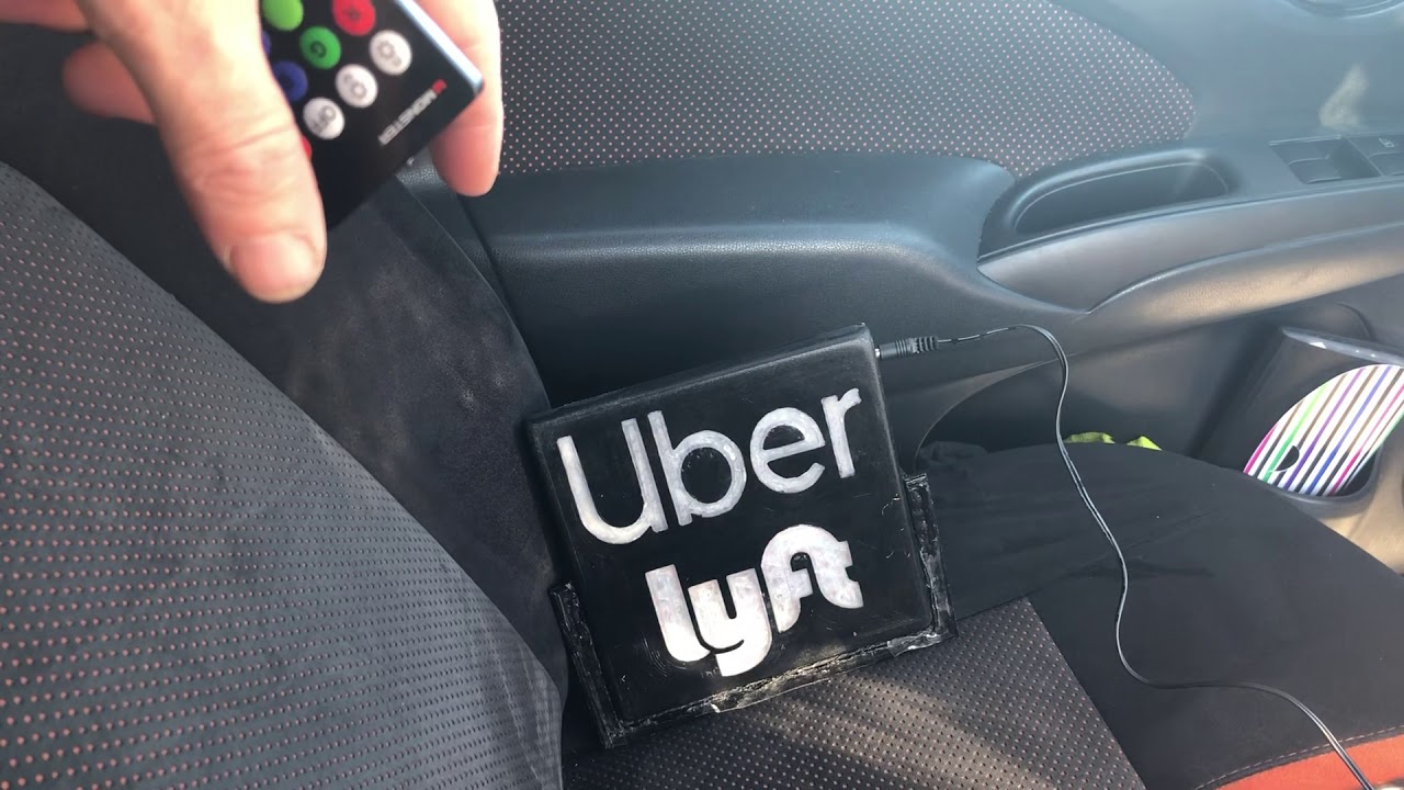 Custom light up driver sign Uber/Lyft - YouTube