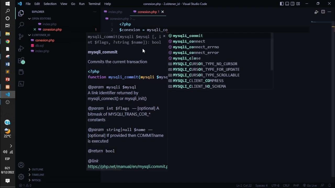 OBTENER EL ULTIMO ID INSERTADO EN MYSQL | Programando en PHP - YouTube