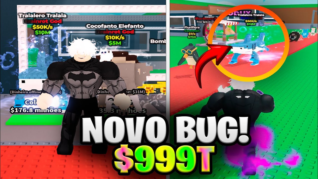 NOVO BUG! COMO FICAR MUITO RICO no ROUBE UM BRAINROT no ROBLOX! - YouTube