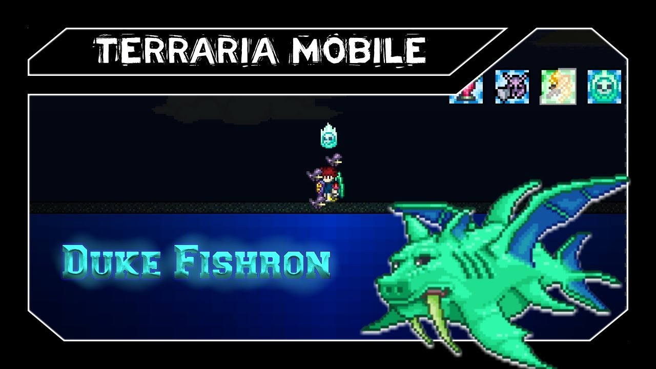 [Terraria Móbile] EP.41 - ENFRENTANDO O BOSS DUKE FISHRON/PEIXE DRAGÃO ...