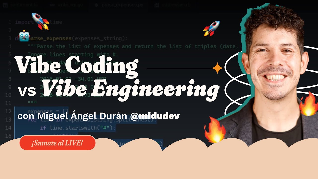 Vibe Coding con Midudev: programar no es sólo escribir código 🧠 - YouTube