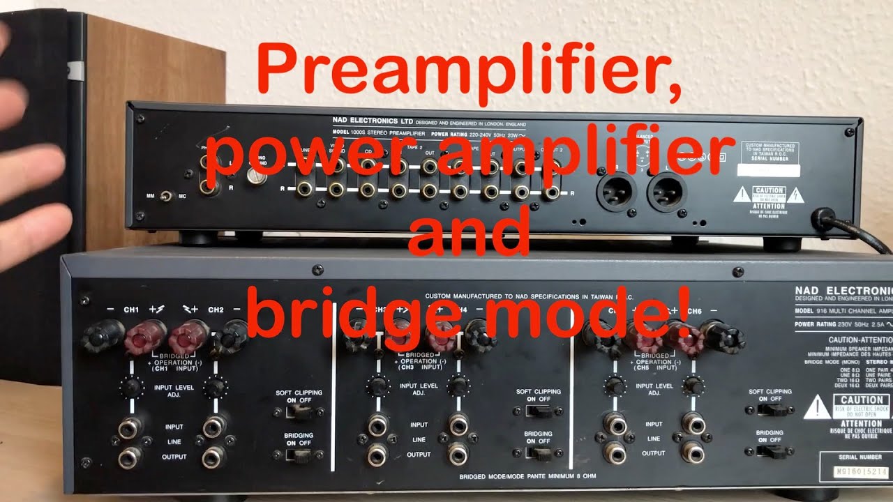 Preamplifier, power amplifier and bridge mode...! - YouTube