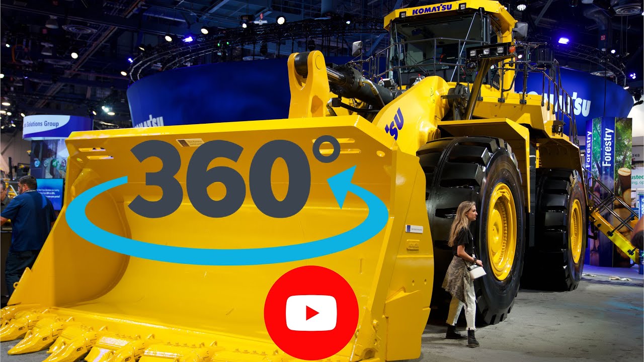 Conexpo 2020 Komatsu Booth 360 Degree walkthrough - YouTube
