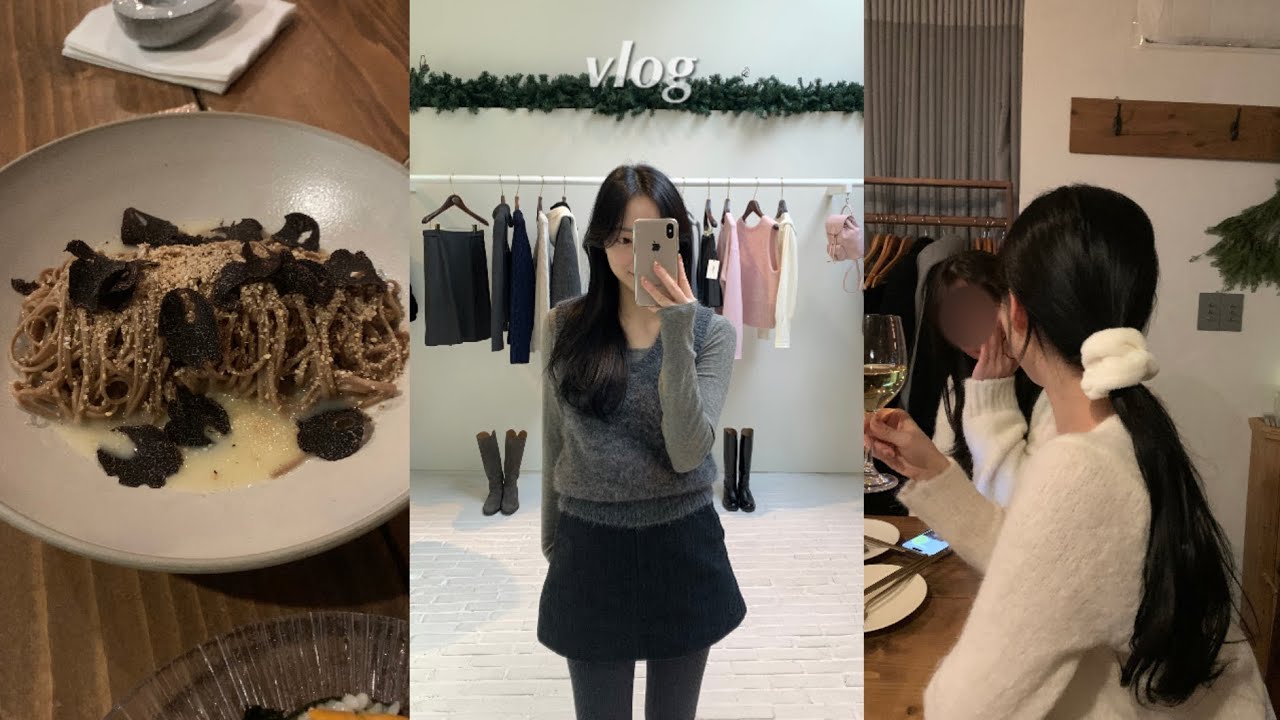 Vlog 일상 브이로그 퍼스널 컬러 진단 받고 연남동 데이트 피엘컬러 연남동 맛집 추천 도부 그리고 다음날 더바넷 쇼룸 가기 더바넷 소비