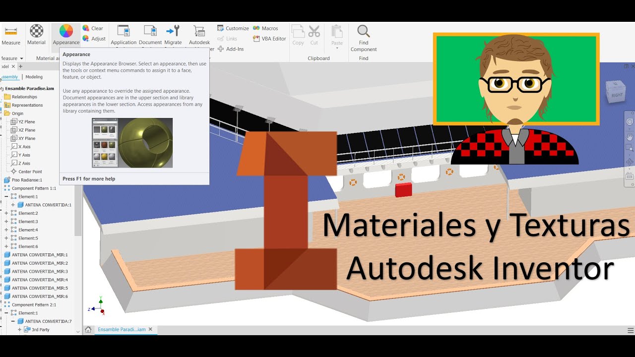 Materiales y Texturas de Inventor - Introducción - YouTube