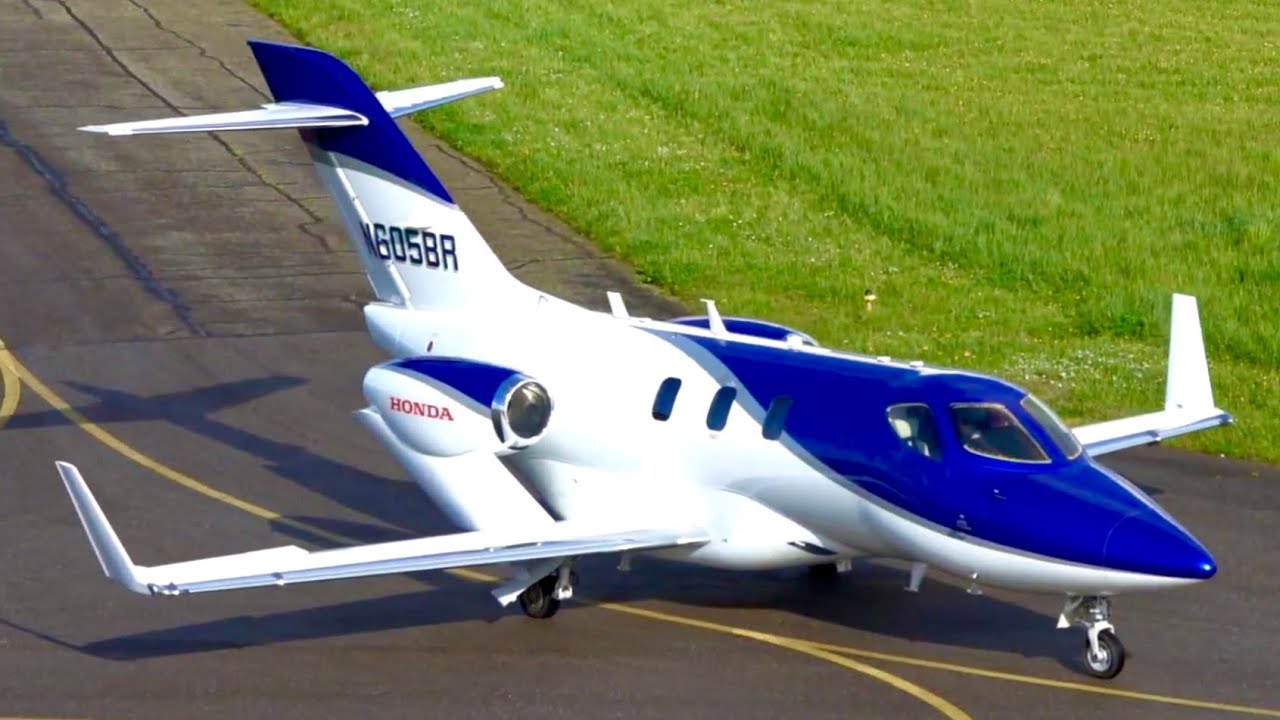 Unique Design and Rare Honda HA-420 HondaJet | N605BR | Landing at ...