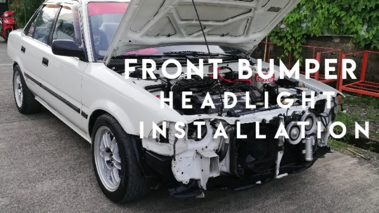 AE92 | FRONT BUMPER AND HEADLIGHTS INSTALLATION | VEX VLOGS - YouTube