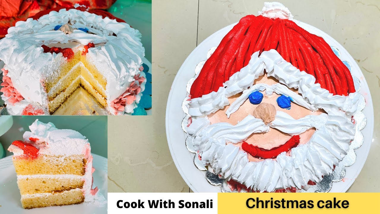 Christmas Cake | Santa Cake Decorations | Homemade Santa Cake ...
