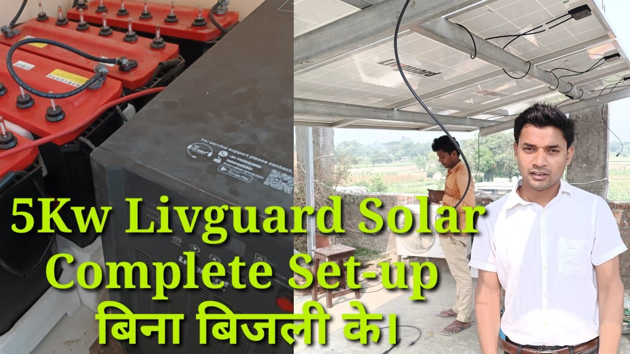 Livguard 5Kw Solar Complete Set-up Installation, Live Load Testing ...