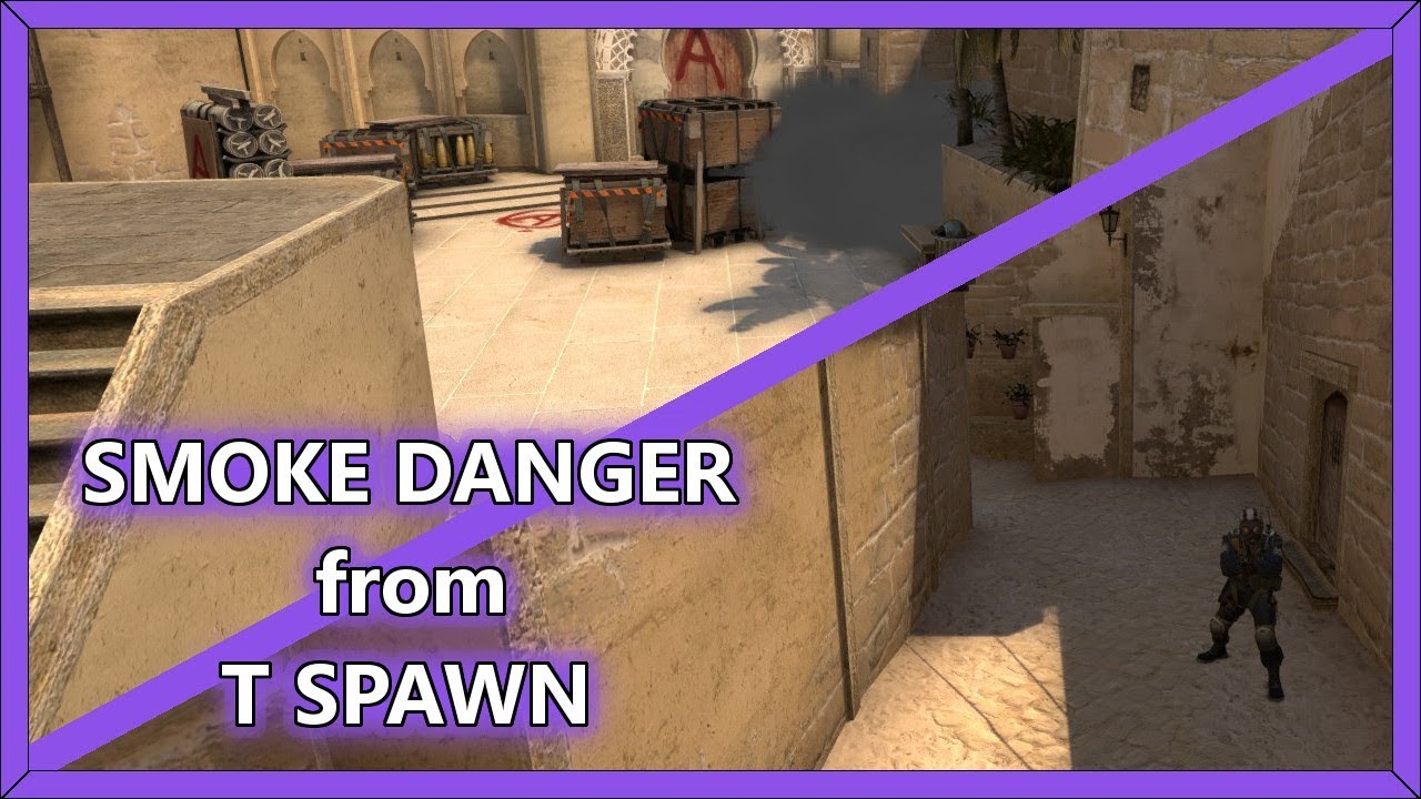 Smoke Danger from T Spawn on Mirage | Counter Strike: Global Offensive ...
