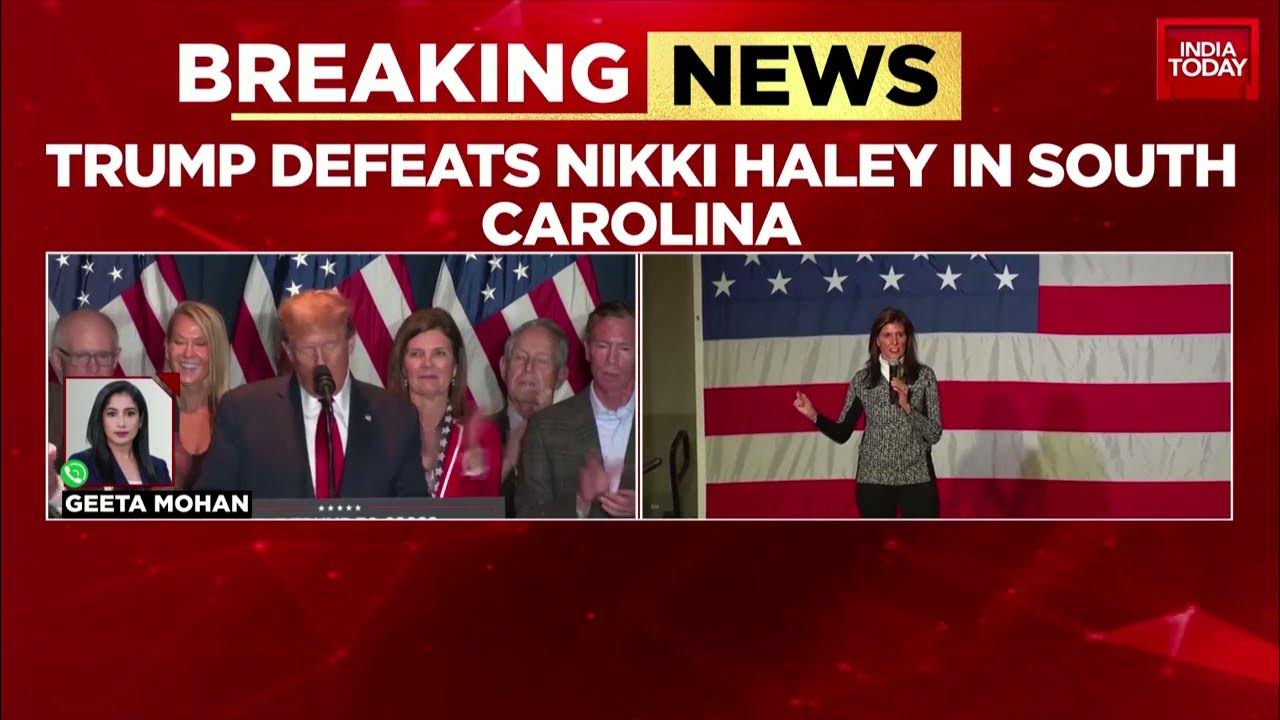 Trump Triumphs Over Haley in South Carolina: Continues Dominant March | US Election News - YouTube