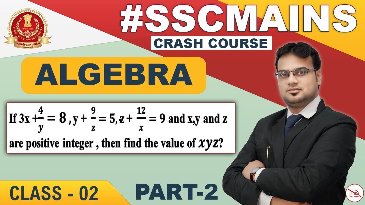 Algebra | Part 2 | Maths | SSC Mains Crash Course | 10:00 pm - YouTube