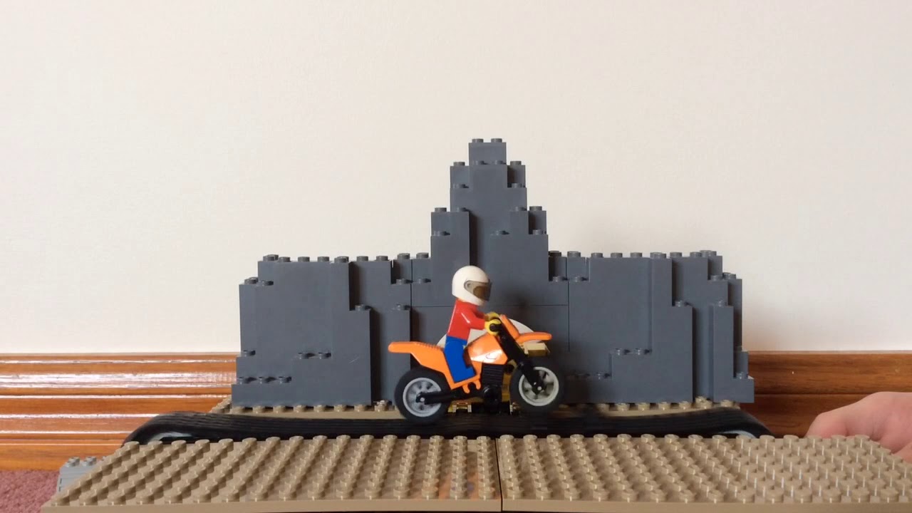 LEGO Motorised Dirt Bike Trail - YouTube