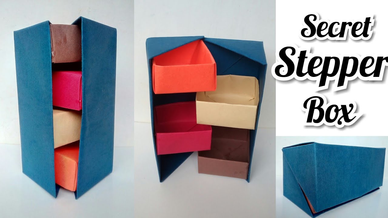 Origami - Stepper Box | DIY Secret Stepper Box | Catchy Crafts - YouTube
