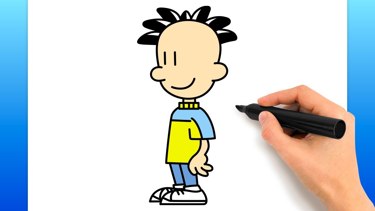 How To Draw Big Nate (Easy Drawing Tutorial) - YouTube