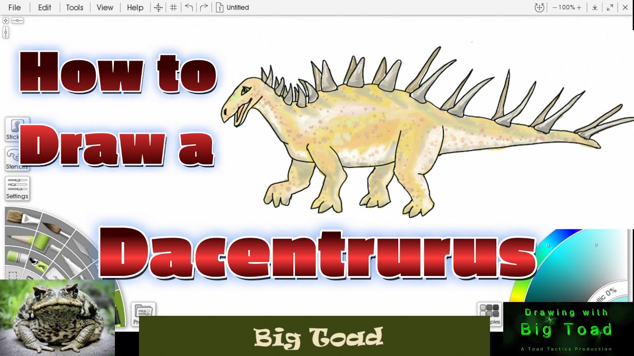 How to Draw a Dacentrurus Dinosaur - sketch, draw and color art project ...