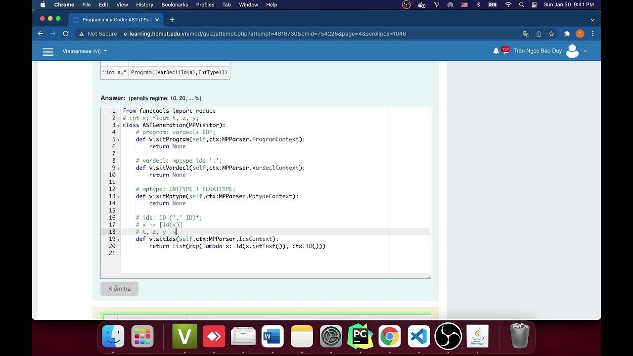 [CO3005] Programming Code: AST (Question 5) - YouTube