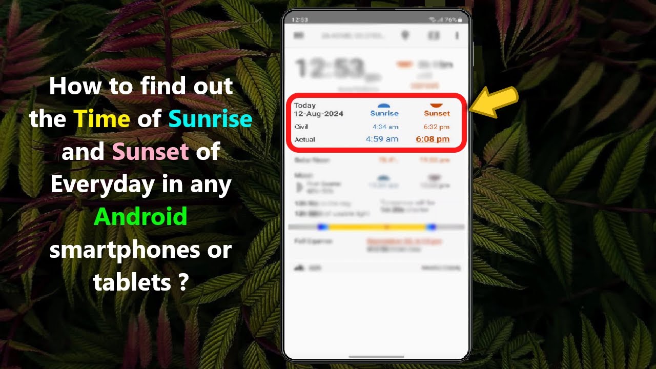 How to find out the Time of Sunrise and Sunset of Everyday in any ...