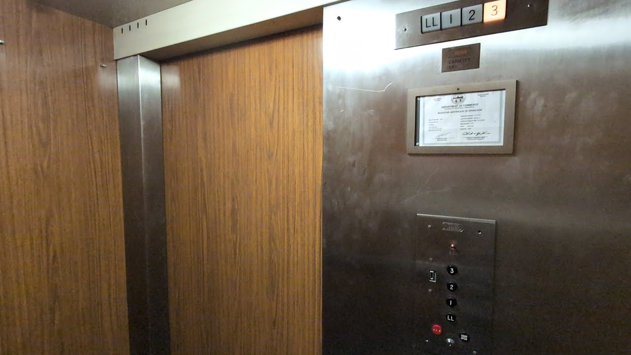 Vintage Dover Hydraulic Elevator @ Northfield Tower Bedford Ohio - YouTube