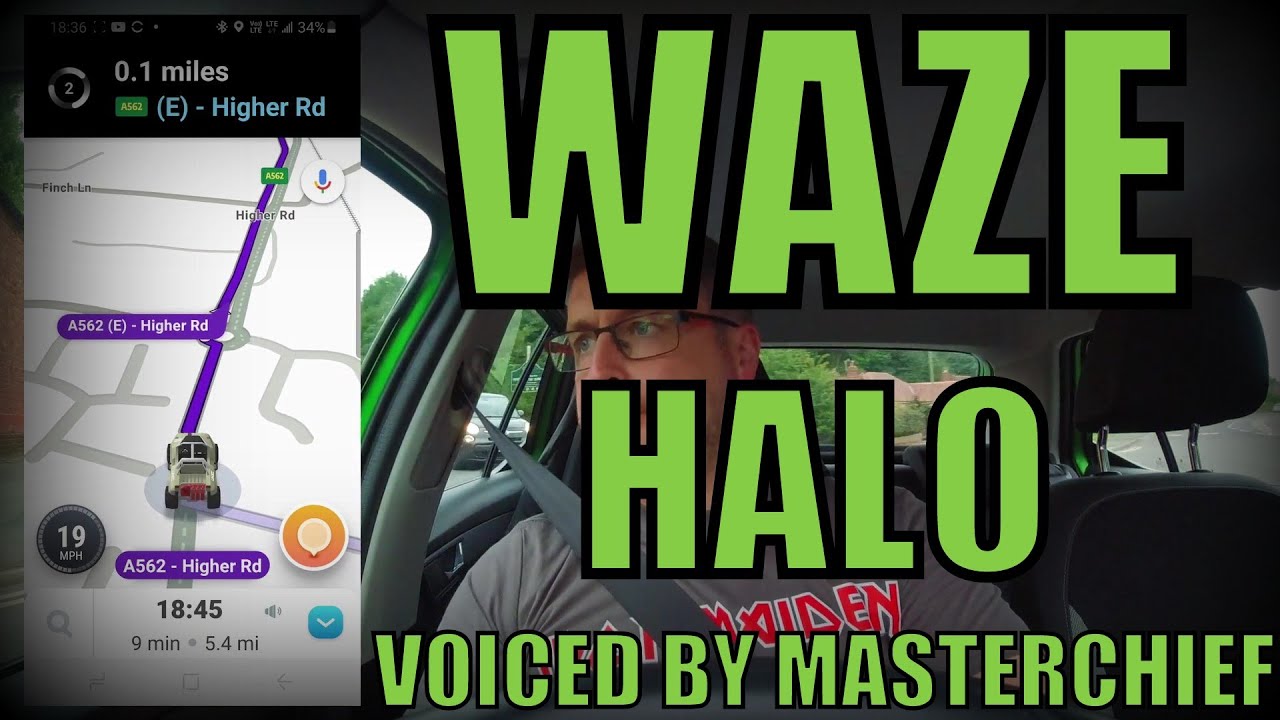 WAZE Driving Navigation Voiced By Master Chief From HALO - YouTube