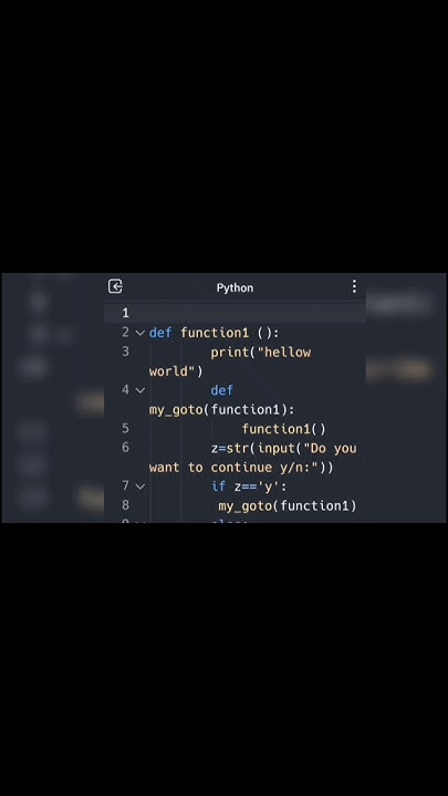 goto statment in python without importing turtle #python #goto statment #viral #shorts - YouTube
