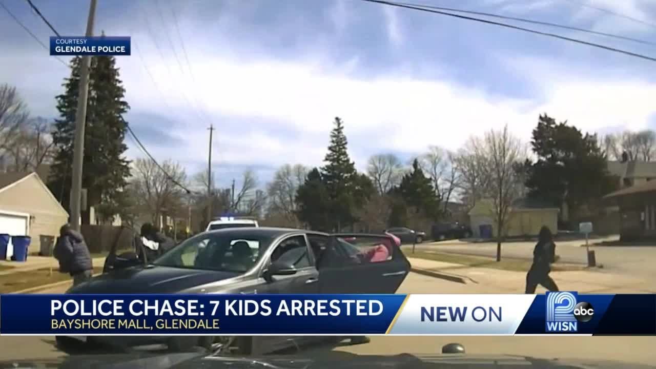 Police chase ends in seven kids arrested - YouTube