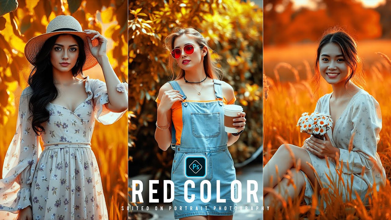 Red Color Tone Effect in Adobe Photoshop Tutorial - YouTube