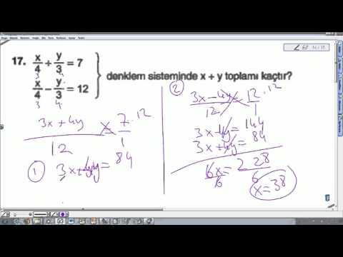 1.dereceden iki bilinmeyenli denklemler 14 - YouTube