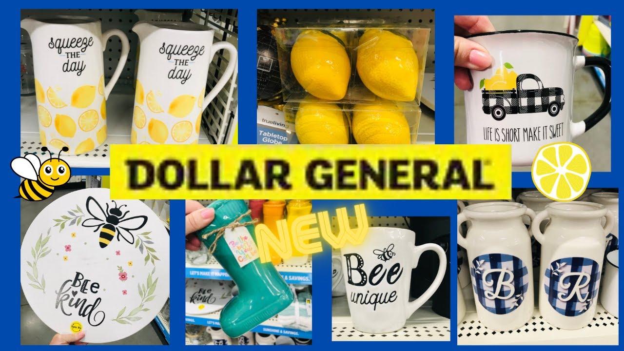 LOOK WHAT’S NEW AT DOLLAR GENERAL 🍋🐝☀️SHOP WITH ME KITCHEN DECOR SUMMER ...